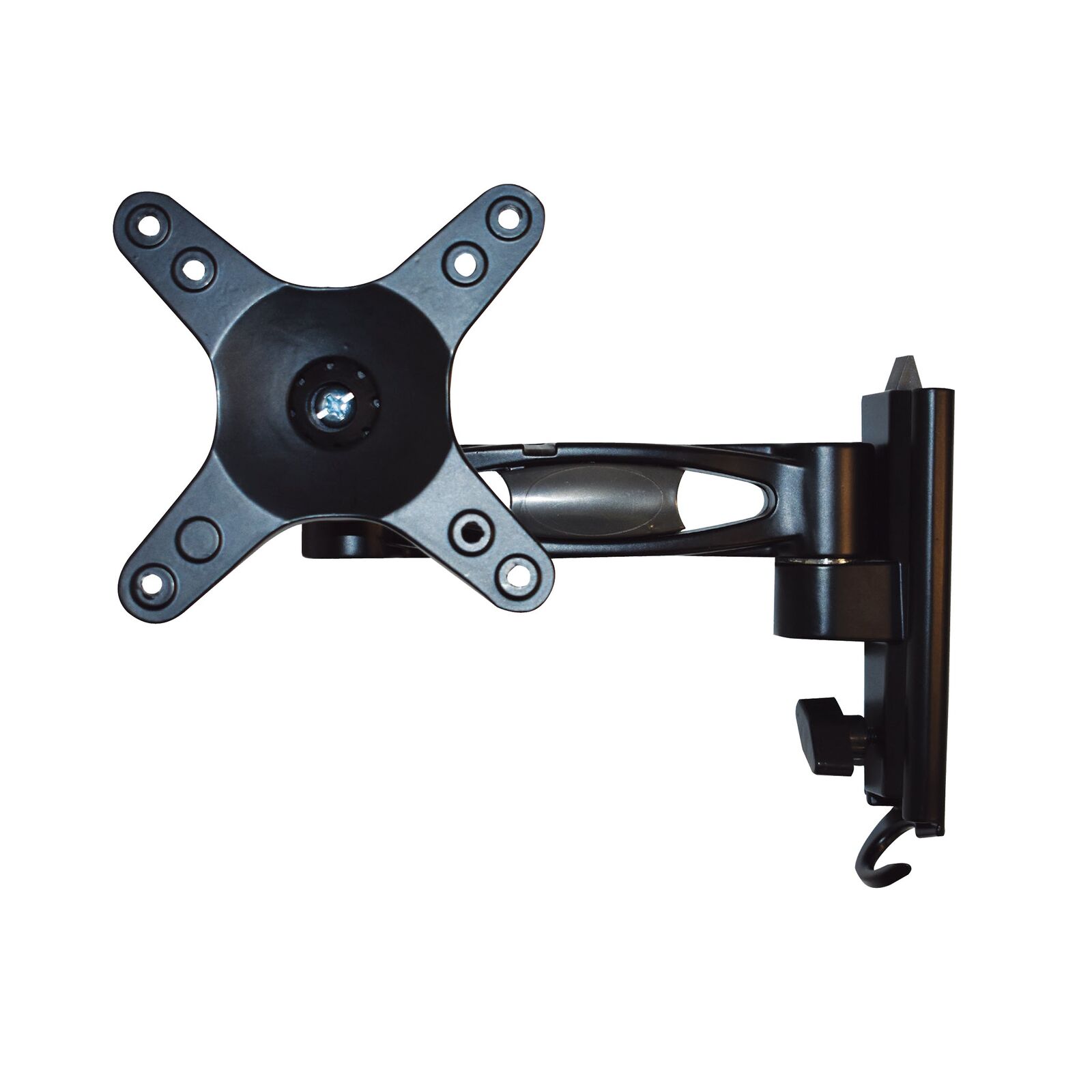 Single Arm TV Bracket 100 x 100 VESA Plate Black