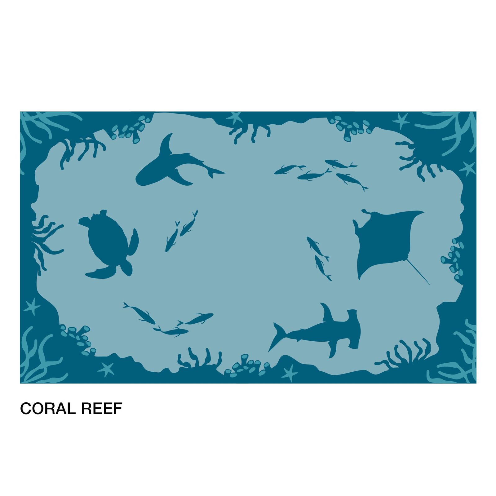 Art Shade Walls 10ft Coral Reef